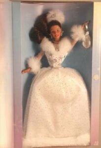 mattel 2002 winter's reflection brunette barbie hispanic 55684