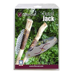 flexcut detail jack, with ergonomically designed pistol gripped handel, single detail knife, (jkn90)