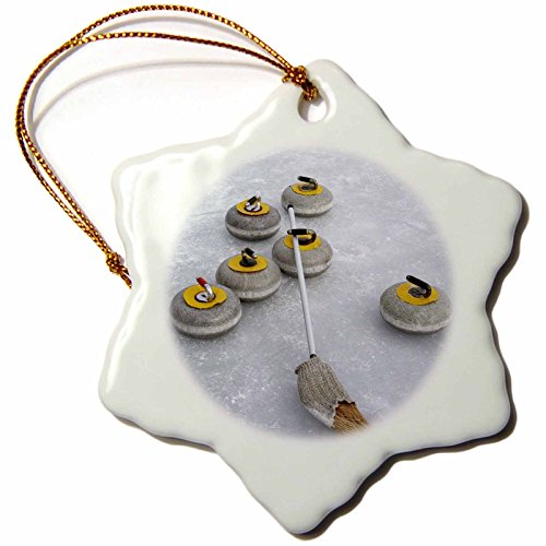 3dRose Curling Stones, Ida Burn Dam, South Island, New Zealand-AU02 DWA4682-David Wall Snowflake Ornament