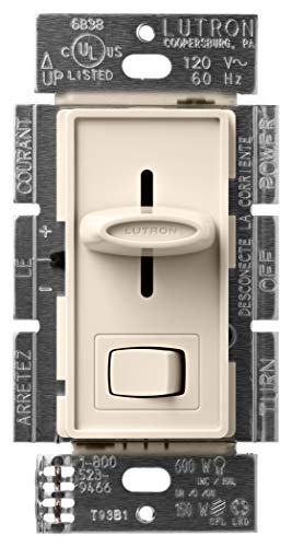 Lutron Skylark LED+ Dimmer Switch for Dimmable LED, Halogen and Incandescent Bulbs | 150W/Single-Pole or 3-Way | SCL-153P-LA | Light Almond