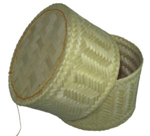 thai handmade sticky rice serving basket large size 10x4.5x6.5"