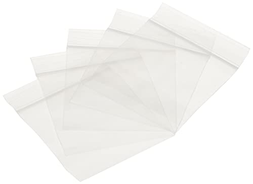 Beadaholique 100 Self Sealing, Zipline Brand Bags, Clear 2 mil. Thick Plastic - 2'' X 2'' (50mm x 50mm)