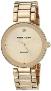 anne klein women's genuine diamond dial bracelet watch