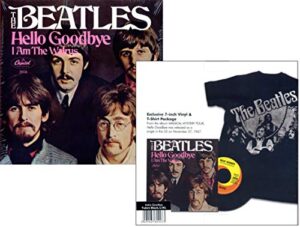 the beatles-limited edition box-includes- hello goodbye / i am the walrus -exclusive 7-inch vinyl & t-shirt black, l/xl package