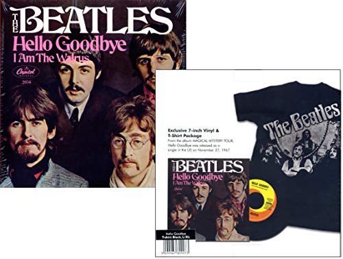 The Beatles-Limited Edition Box-Includes- Hello Goodbye / I Am The Walrus -Exclusive 7-Inch Vinyl & T-Shirt Black, L/XL Package