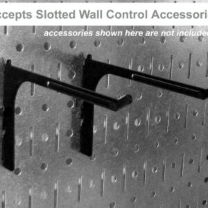 Wall Control Pegboard 16in x 32in Horizontal Black Metal Pegboard Tool Board Panel