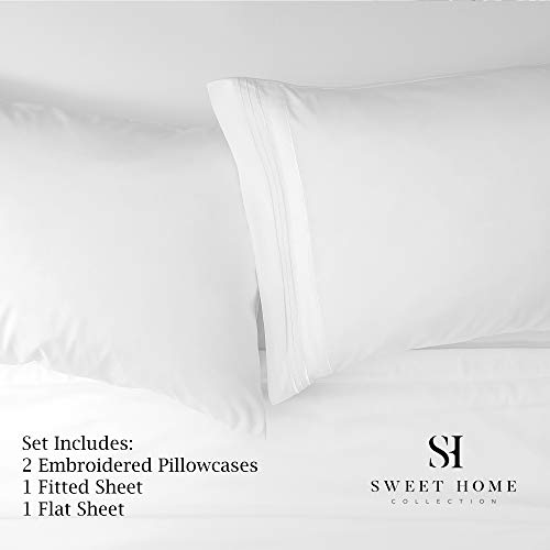 1500 Supreme Collection Sheet Sets White - Luxury Hotel Bed Sheets and Pillowcase Set for King Mattress - Extra Soft, Elastic Corner Straps, Deep Pocket, White