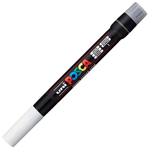 Posca Marker Brush in White, Posca Pens for Art Supplies, School Supplies, Rock Art, Fabric Paint, Fabric Markers, Paint Pen, Art Markers, Posca Paint Markers