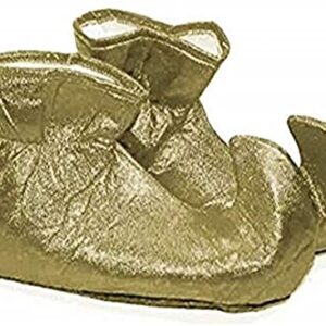 Forum Novelties Women's Deluxe Costume Cloth Elf Shoes, Gold, One Size