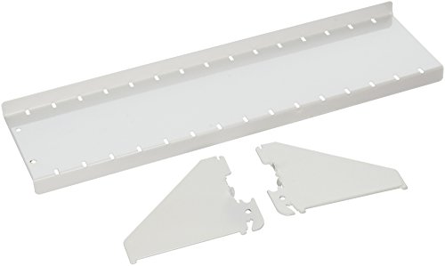 Wall Control Pegboard Shelf 4in Deep Pegboard Shelf Assembly for Wall Control Pegboard and Slotted Tool Board – White