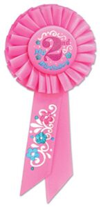 beistle my 2nd birthday rosette, 3-1/4-inch by 6-1/2-inch