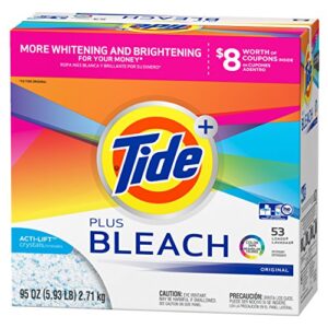 Tide Laundry Detergent with Bleach Powder, Orange, Original, 95 Ounce (Packaging May Vary)