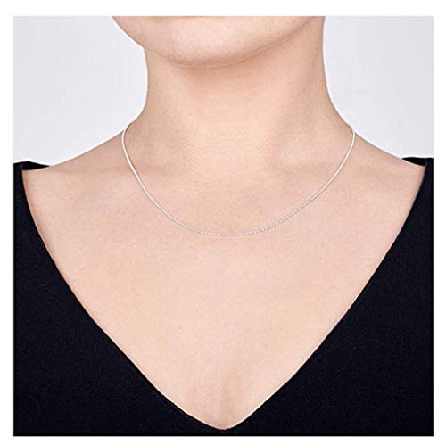 Adabele 1pc Authentic 925 Sterling Silver 1.0mm Dainty Cute Ball Link Chain Necklace 16 Inch for Men Women Made In Italy Hypoallergenic Nickel Free SS130-16