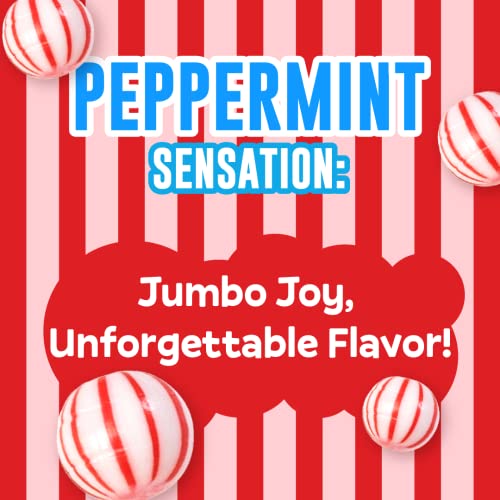 Colombina Jumbo Mint Balls, Red & White Peppermint Hard Candy Balls, Individually Wrapped, Bulk bag with 120 pieces. Bag of 2.4 Lbs. (Pack of 1)