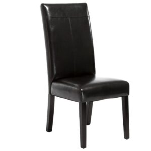 christopher knight home lissa pu dining chairs, 2-pcs set, black