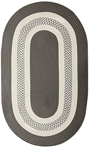 Crescent Braided Rug, 4x6, Gray