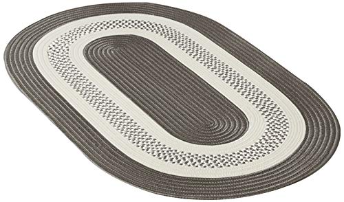 Crescent Braided Rug, 4x6, Gray