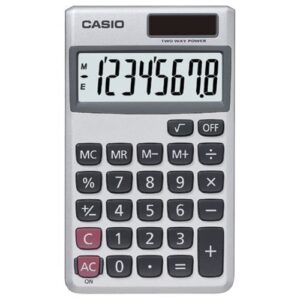 casio sl300ve/sl300sv wallet solar calculator with 8-digit display