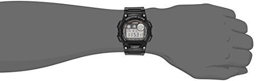 Casio Men's W735H-1AVCF Super Illuminator Watch With Black Resin Band