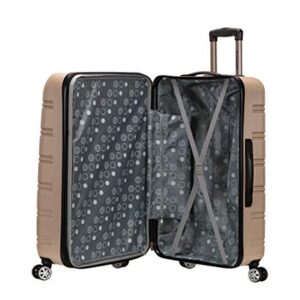 Rockland Melbourne Hardside Expandable Spinner Wheel Luggage, Champagne, 3-Piece Set (20/24/28)