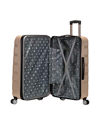 Rockland Melbourne Hardside Expandable Spinner Wheel Luggage, Champagne, 3-Piece Set (20/24/28)