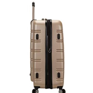 Rockland Melbourne Hardside Expandable Spinner Wheel Luggage, Champagne, 3-Piece Set (20/24/28)