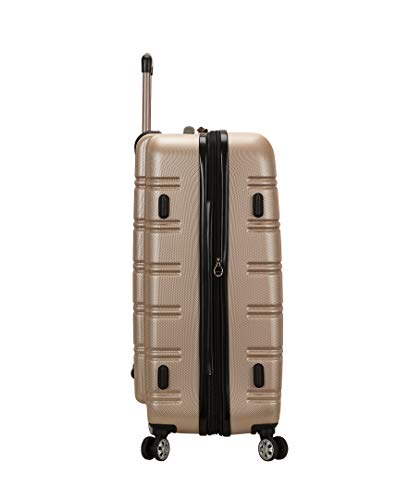 Rockland Melbourne Hardside Expandable Spinner Wheel Luggage, Champagne, 3-Piece Set (20/24/28)