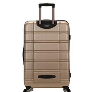 Rockland Melbourne Hardside Expandable Spinner Wheel Luggage, Champagne, 3-Piece Set (20/24/28)