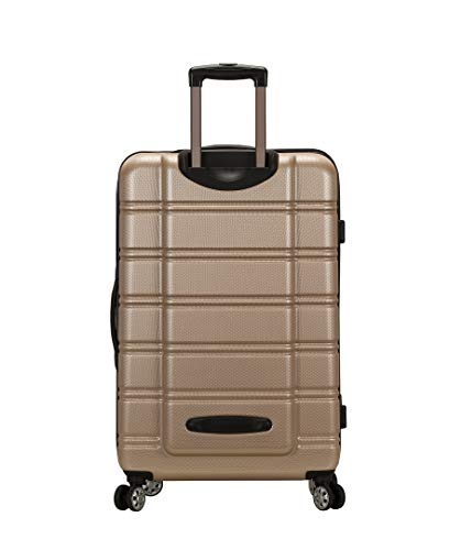 Rockland Melbourne Hardside Expandable Spinner Wheel Luggage, Champagne, 3-Piece Set (20/24/28)