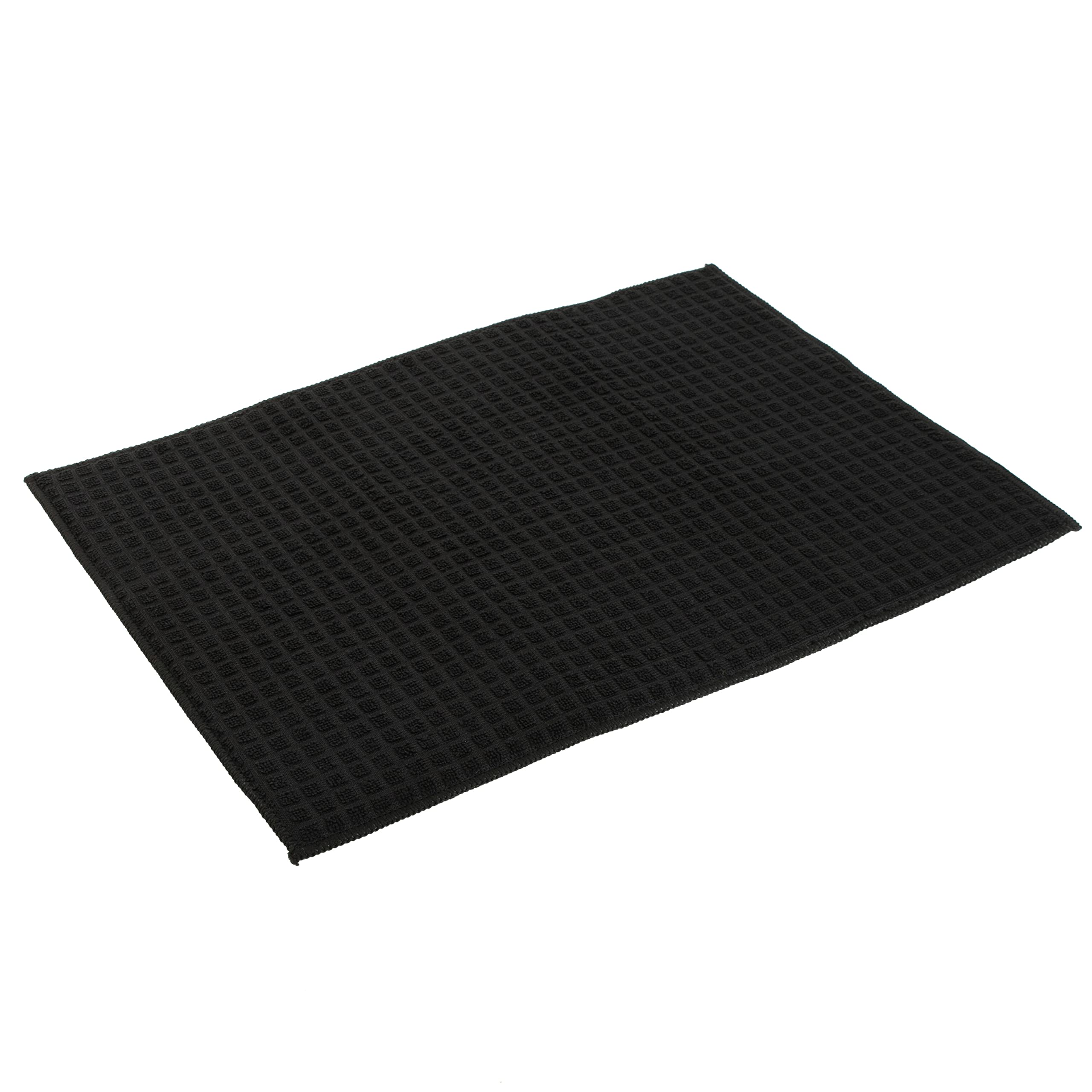 Kitchen Details Microfiber Drying Mat| Dimensions: 15" x 20" | Highly Absorbent | Black | Easy Clean up | Kitchen Organization | Safe on Surfaces