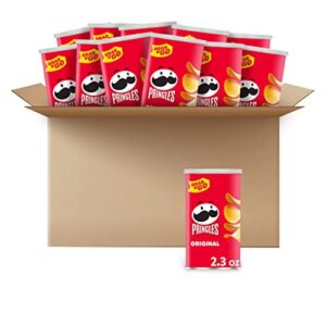 pringles potato crisps chips, lunch snacks, office and kids snacks, grab n' go, original (12 cans)