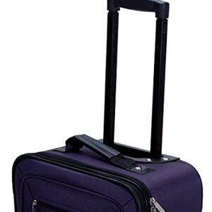 Rockland Fashion Expandable Softside Upright Luggage Set, Purple, 2-Piece (14/19)