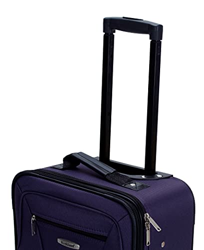 Rockland Fashion Expandable Softside Upright Luggage Set, Purple, 2-Piece (14/19)