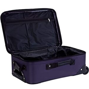 Rockland Fashion Expandable Softside Upright Luggage Set, Purple, 2-Piece (14/19)