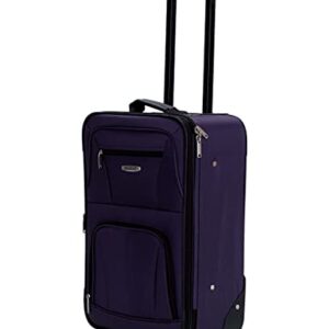 Rockland Fashion Expandable Softside Upright Luggage Set, Purple, 2-Piece (14/19)