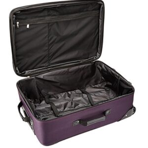 Rockland Fashion Expandable Softside Upright Luggage Set, Purple, 2-Piece (14/19)