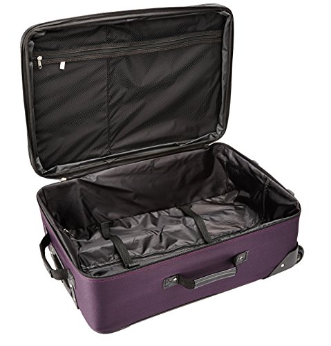 Rockland Fashion Expandable Softside Upright Luggage Set, Purple, 2-Piece (14/19)