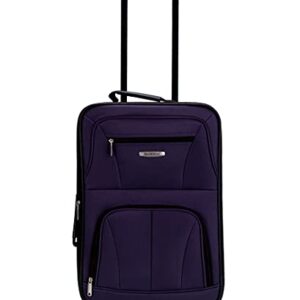 Rockland Fashion Expandable Softside Upright Luggage Set, Purple, 2-Piece (14/19)