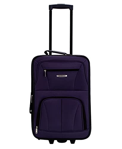 Rockland Fashion Expandable Softside Upright Luggage Set, Purple, 2-Piece (14/19)