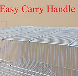 3-Tiers Small Animal Habitate Critter Cage Mouse Hamster Rat Gerbil Guinea Pig Home Sugar Glider Chinchilla Ferret (24" Length x 16" Depth x 24" Height, White)