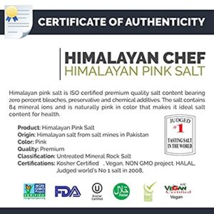 Himalayan Chef Pink Himalayan Salt, Fine Grain - 1 lbs (1 Pound Bag)