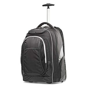 samsonite tectonic wheeled backpack, black, 17-inch