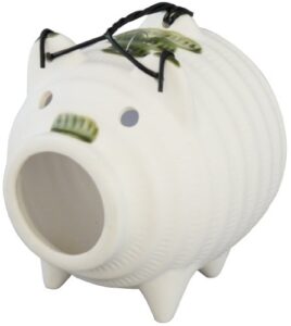 三陶(santo) banko ware 08853 mini mosquito repellent incense, pig, mosquito repellent holder, stand, white, height 4.3 inches (11 cm), made in japan