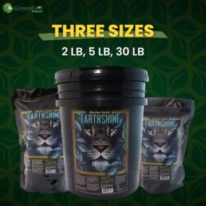 GreenGro Earthshine - Biochar & Humic Acid Blend/Activated Charcoal/Sequesters Carbon/Organic Soil Booster, Top Soil, Plant Food/Compost Tea Accelerator/Derived from Worm Castings / 2lb