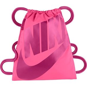 nike heritage gym sack (digital pink/vivid pink/vivid pink, one size)