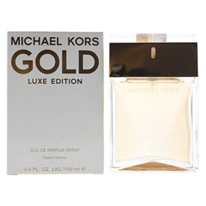 michael kors gold luxe edition eau de parfum spray for women, 3.4 ounce