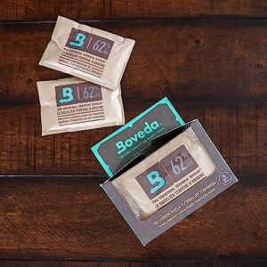 Boveda 62% Two-Way Humidity Control Packs For Storing 1 lb – Size 67 – 12 Pack – Moisture Absorbers for Storage Containers – Humidifier Packs – Individually Wrapped Hydration Packets