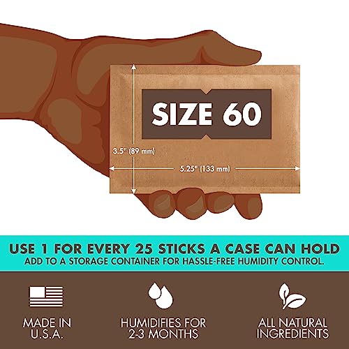 Boveda 72% Two-Way Humidity Control Packs For Wood Humidifier Boxes – 12 Pack – Moisture Absorbers – Humidifier Packs – Individually Wrapped Hydration Packets