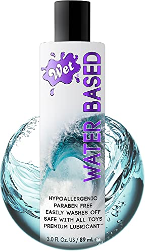 Wet Original Water Based Lube 3 Ounce Premium Personal Lubricant, Long Lasting Formula for Condom Safe Vegan Ph Balanced Hypoallergenic and Paraben Free Intimacy