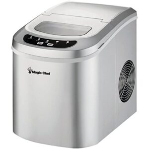 magic chef 27-lb. portable silver countertop ice maker